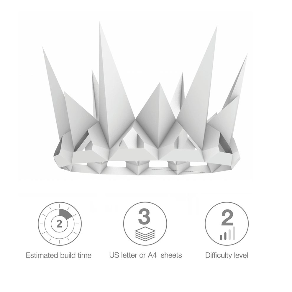 QUEEN RAVENNA PAPER CROWN – Printable DIY Template – Lucas PaperLab