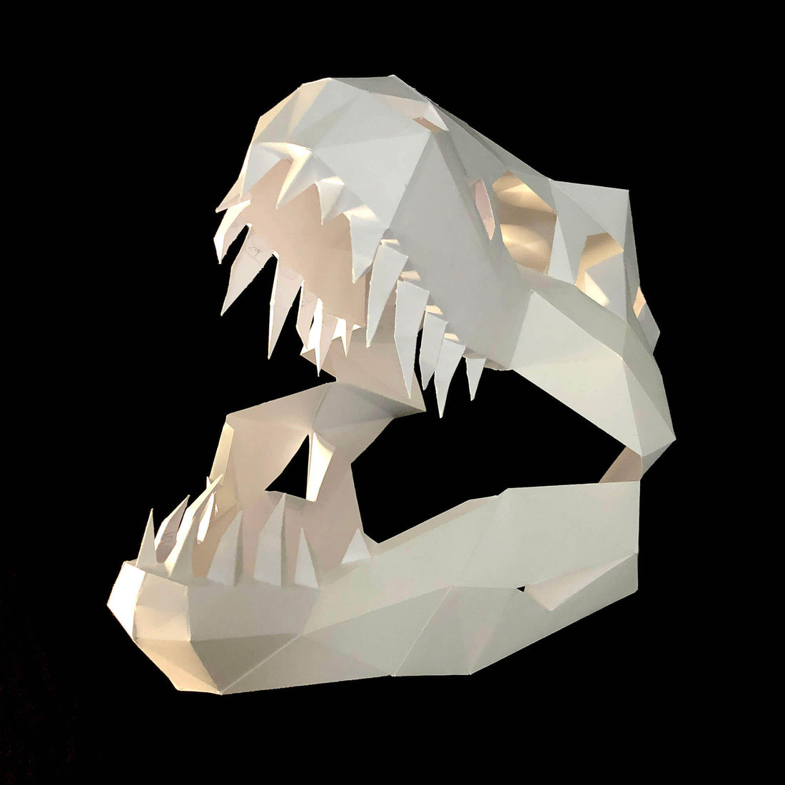 T REX FOSSIL MASK - DIY downloadable template, low poly design. – Lucas ...